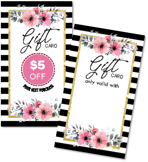 Black & White Floral Gift Cards – Director Only Services